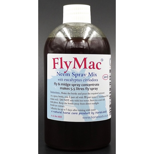 FlyMac Neem & Eucalyptus Concentrate 500ml - Makes 5.5 litres Horse Fly ...