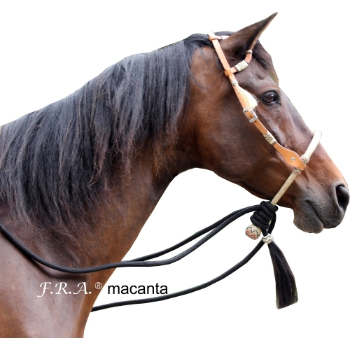 Macanta Bosal Bitless Bridle & Mecate Rope Rein